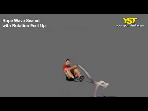 Rope Wave Seated with Rotation Feet Up