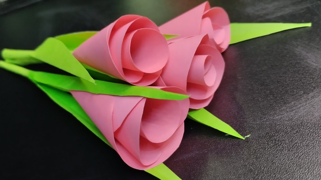 Easy paper craft||Amazing paper flower||Home decor||Paper craft - YouTube
