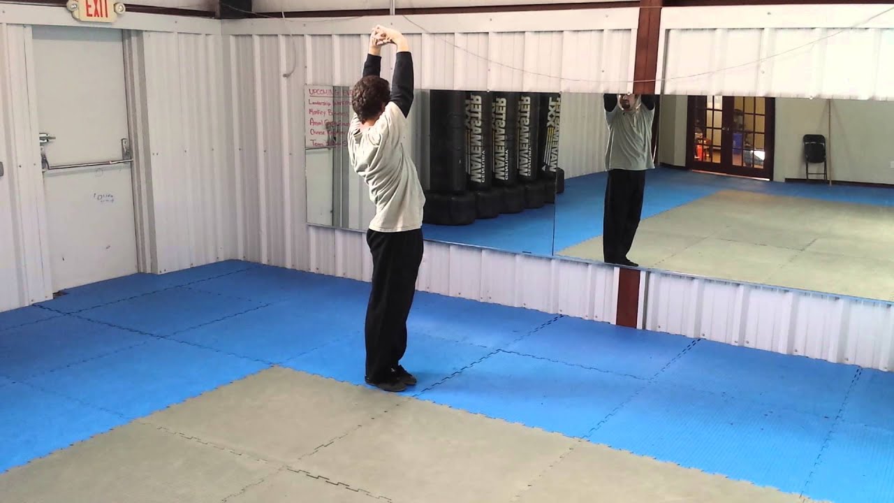 Arms up, Arch, forward bend qi gong - YouTube