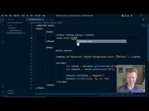 Chapter 0 Episode 2 - External CSS / JS files, fullscreen Canvas, Canvas resolution, 2d ...