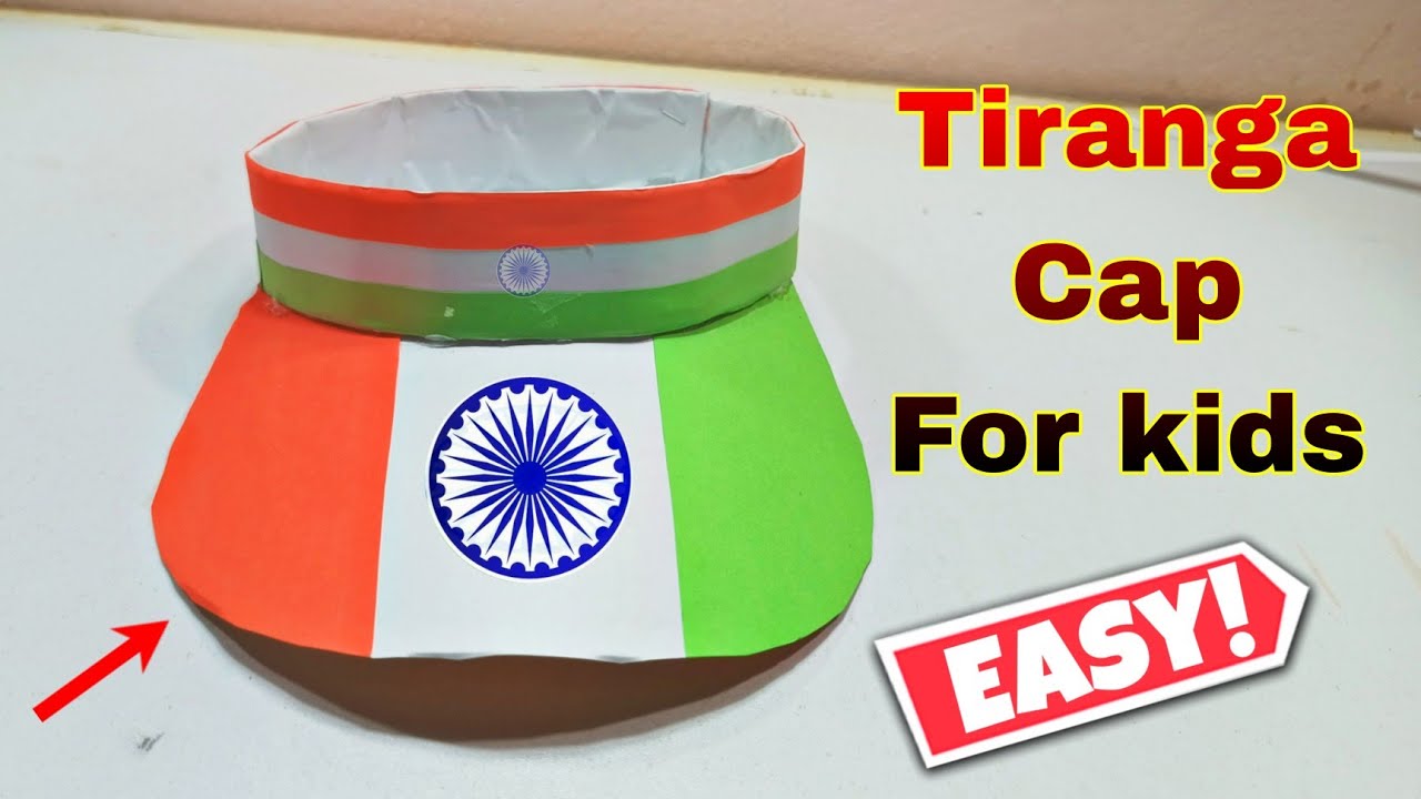 Tiranga cap for Kids | tiranga cap kaise banate hain | Tricolour cap ...