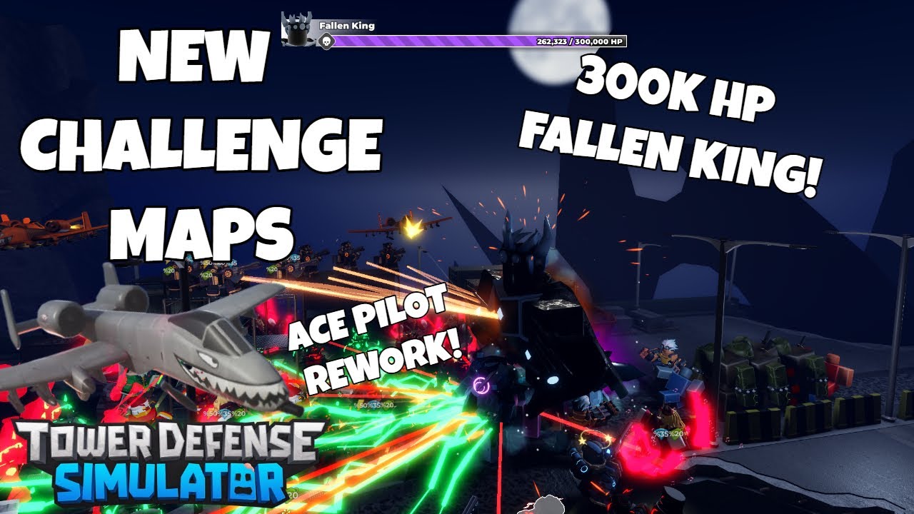 NEW CHALLENGE MAPS + ACE PILOT REWORK | Roblox Tower Defense Simulator ...