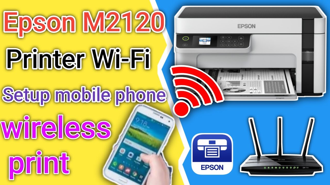 Epson M2120 Printer wireless Print from mobile phone or iphone.Printer ...