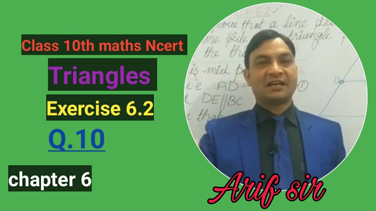 Chapter 6 , Ex - 6.2 , Q.10 ( triangles ) class 10th Ncert maths - YouTube