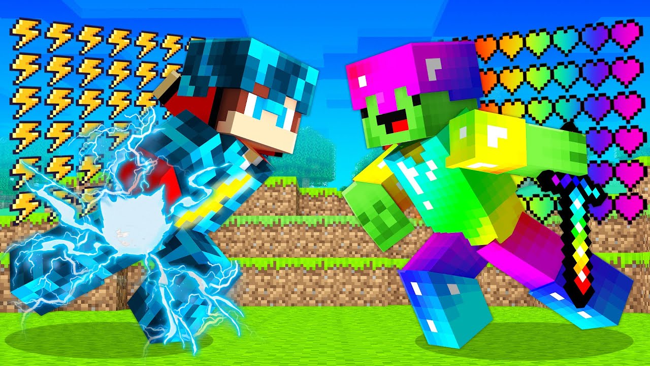 STORM Armor JJ vs RAINBOW Armor Mikey in Minecraft - Maizen JJ and Mikey - YouTube