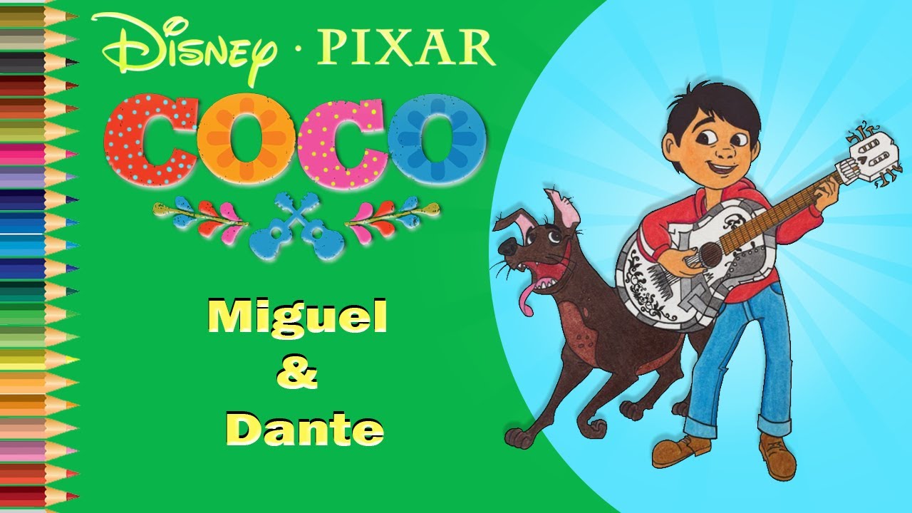 How to draw Miguel & Dante from Disney PIXAR Coco step by step | Cam ...