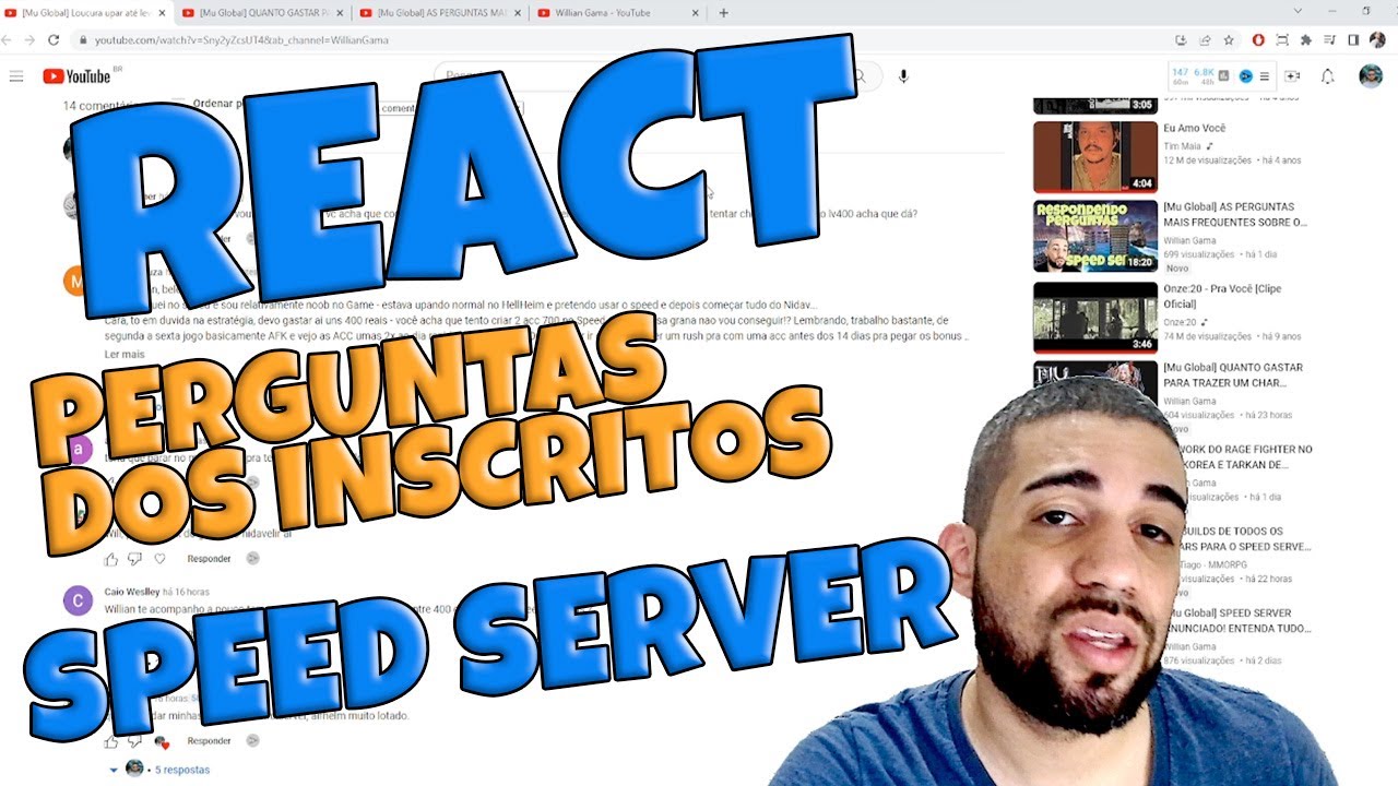 [Mu Global] REACT PERGUNTAS DOS INSCRITOS - SPEED SERVER | DA PRA JOGAR NO MODO ECONOMICO? - YouTube