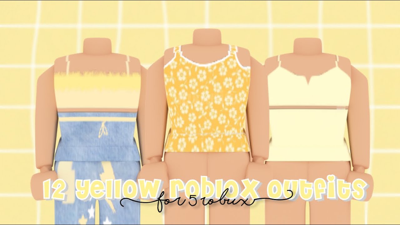 YELLOW roblox outfits for 5 robux || with CODES! ⭐ - YouTube