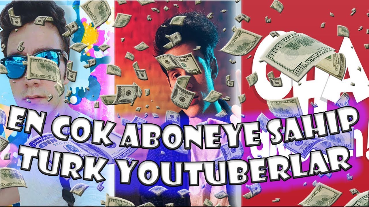 En Cok Aboneye Sahip TURK Youtuberlar TOP 10║Youtubers with the most ...