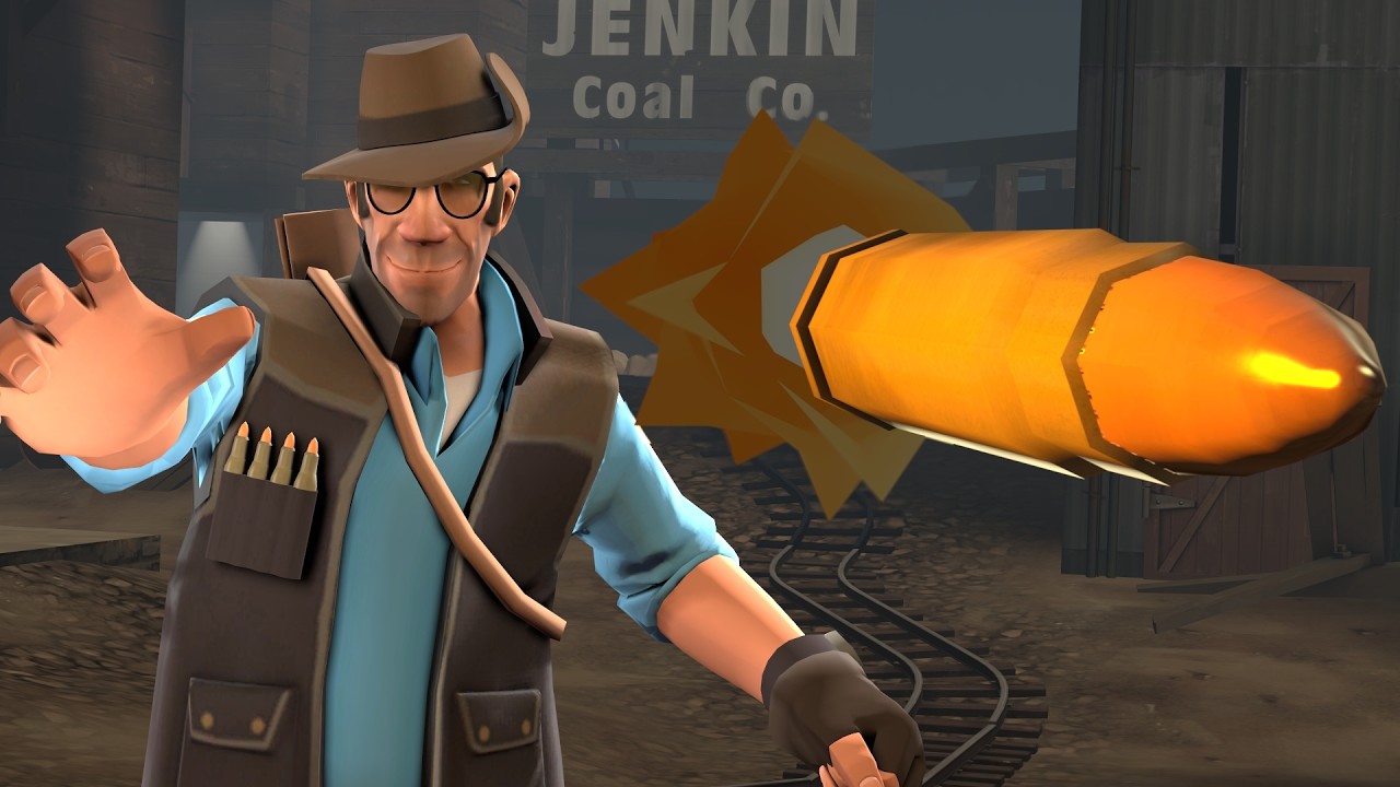 TF2: Sniper Can LITERALLY THROW BULLETS - YouTube