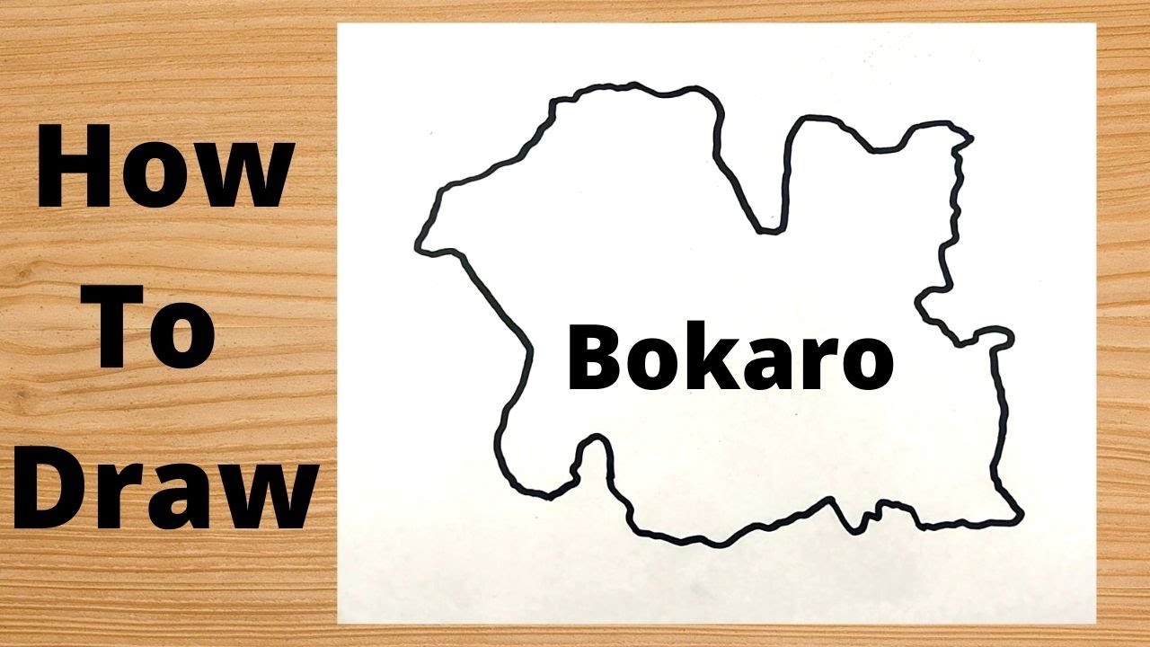 Drawing Bokaro Steel City Map - India - YouTube