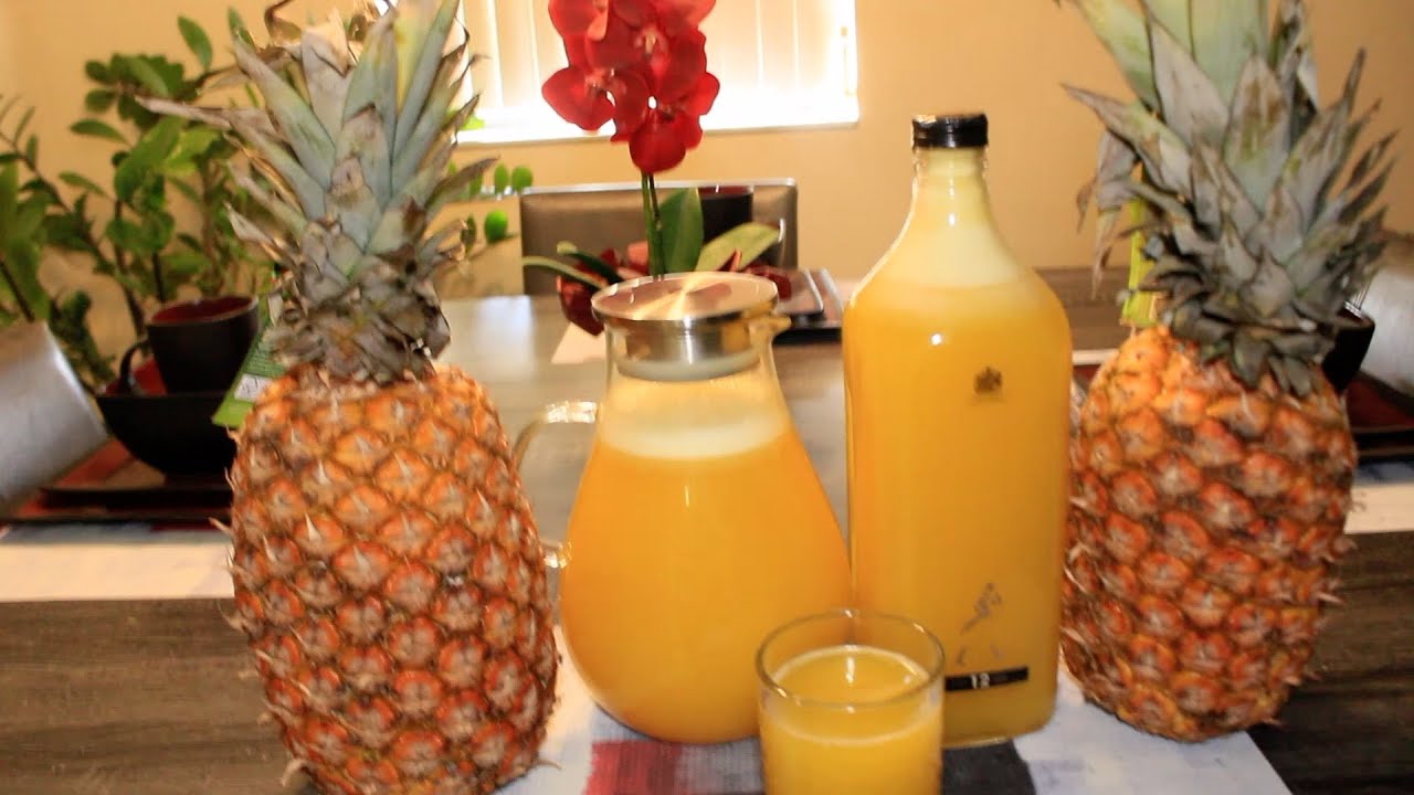 fresh squeeze, pineapple, lemon and ginger juice - YouTube