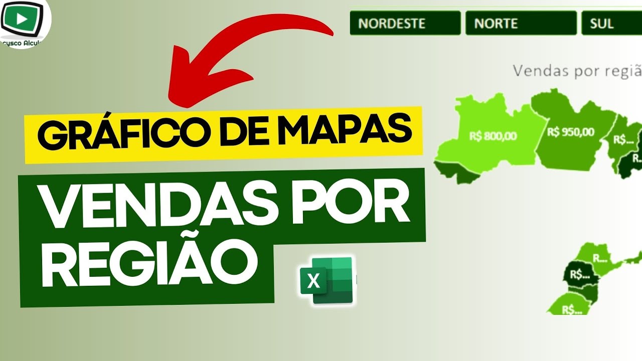 Como Criar Gráfico De Mapas No Excel | Mapas De Vendas Por Região ...