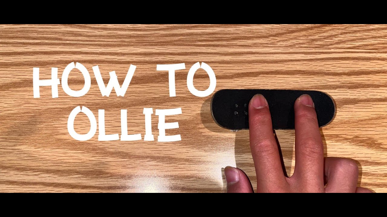 How to Ollie on a fingerboard - YouTube
