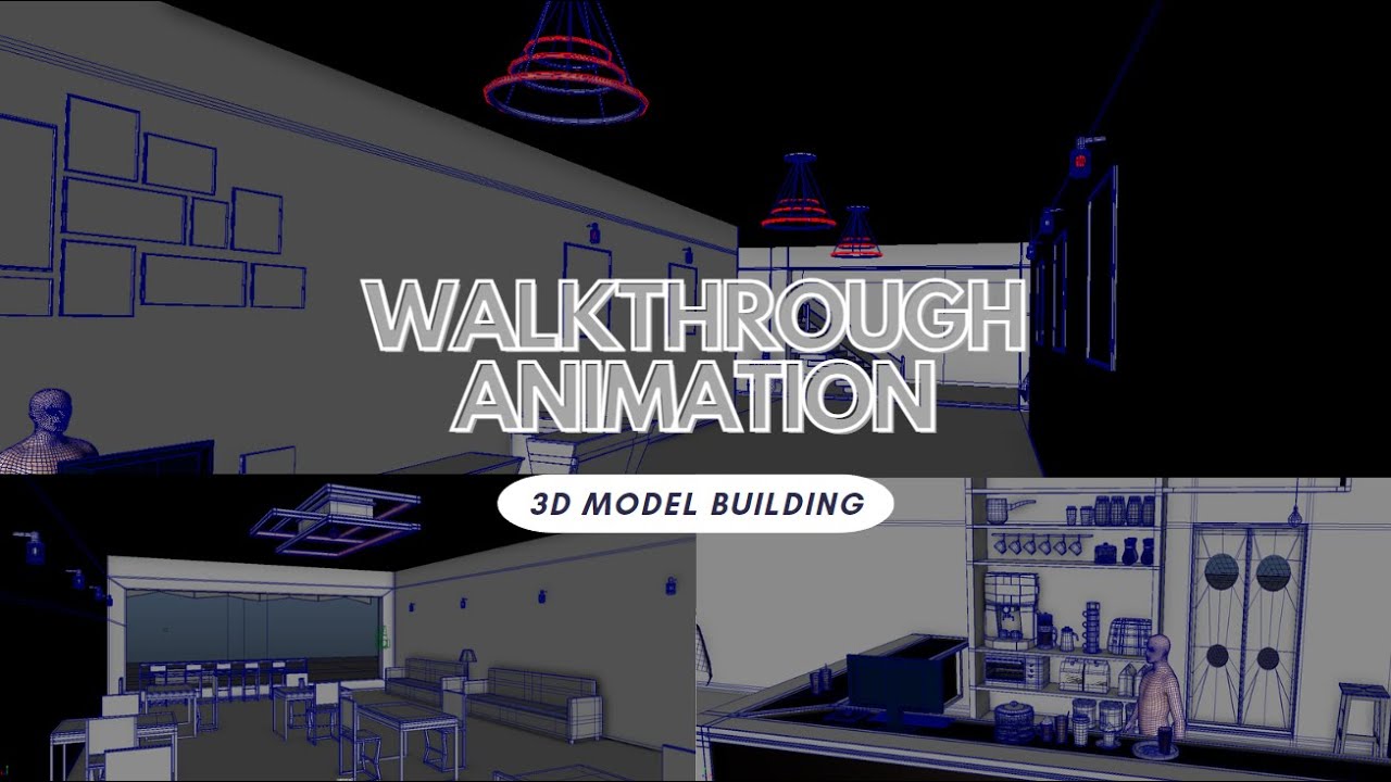 walkthrough animation in maya. (3d building model ) - YouTube