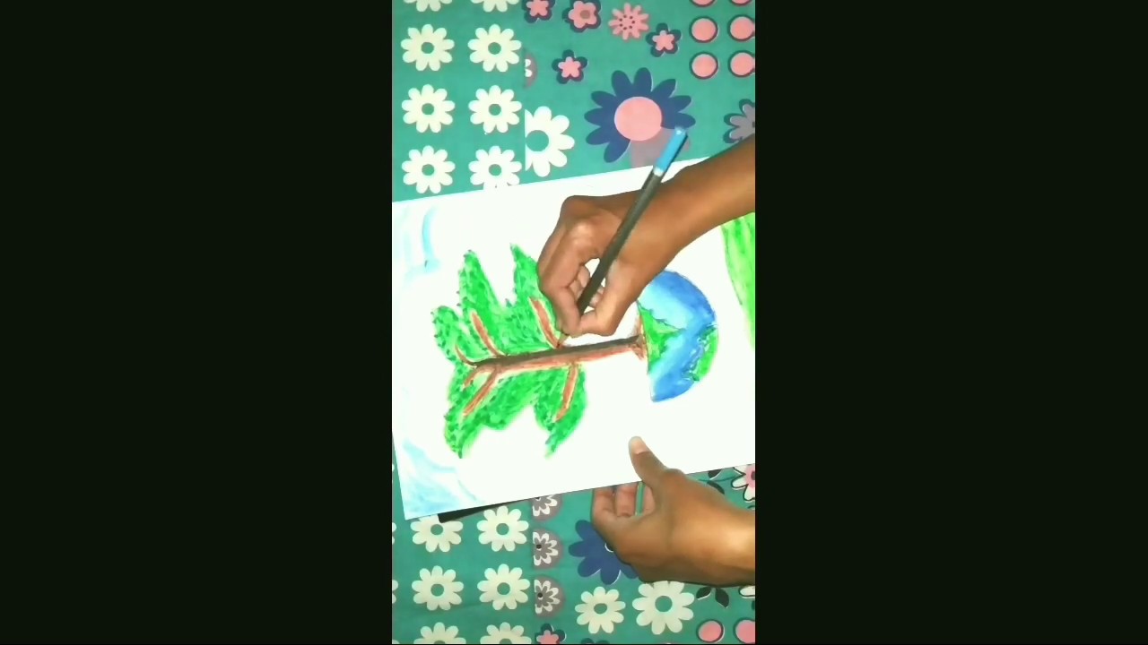 Art for green day celebration in the school project - YouTube