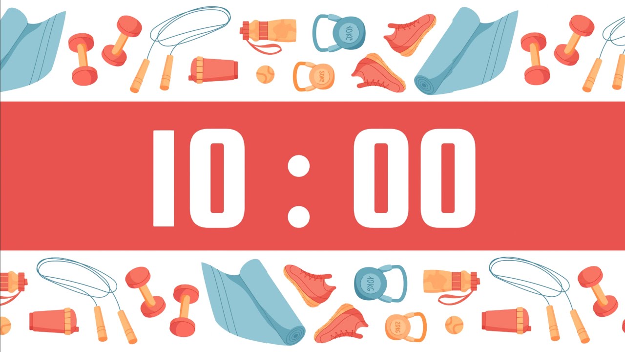 10 Minute Timer | With Upbeat Pop Instrumental Music & Alarm Bell | Gym ...