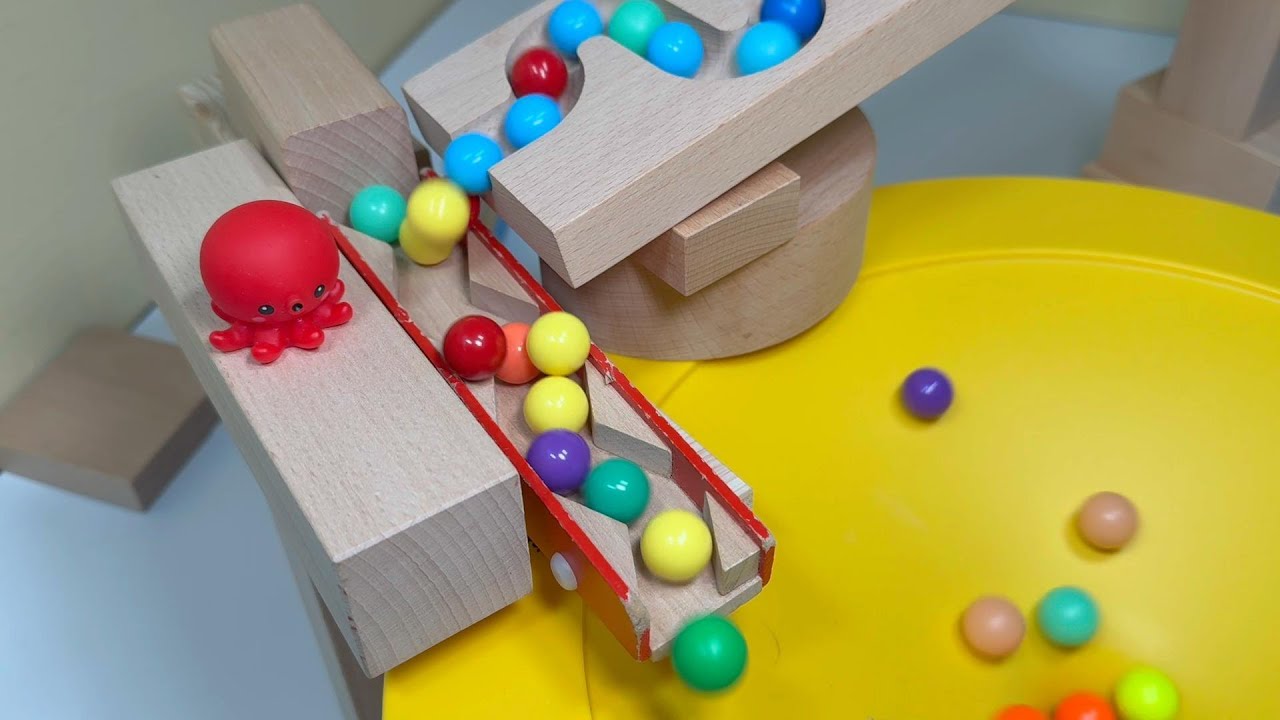 Enjoy marble runs on a variety of slopes! - YouTube