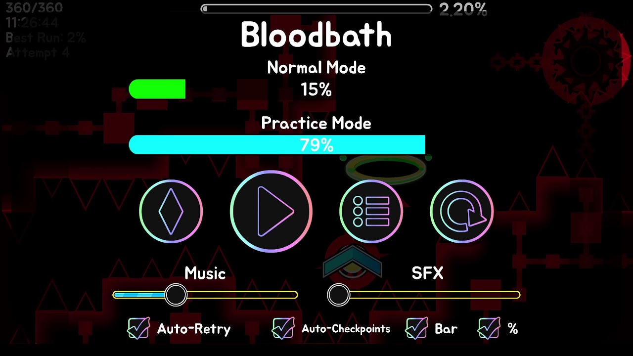 Blood Bath GD stream | New BEST* 17% |Practicing - YouTube