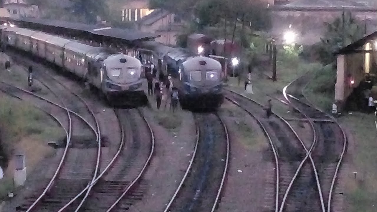 Sri Lanka Railway S13 966 968 Ruhunu Kumari Train Arriving Galle ...