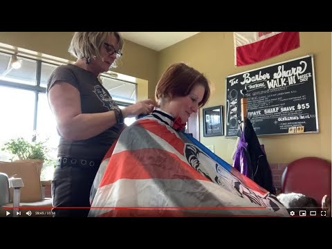 Kat’s YouTube Live - barbershop face and nape shave
