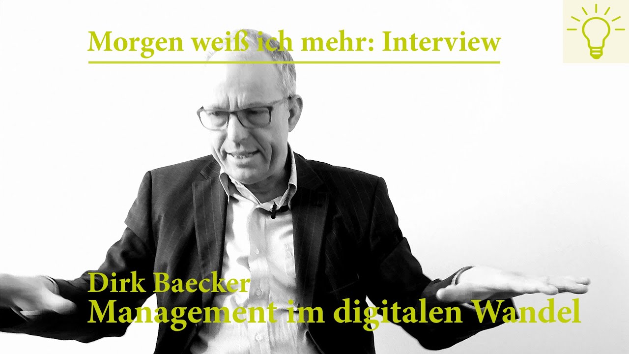 Dirk Baecker: Management im digitalen Wandel - YouTube