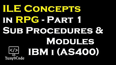ILE Concepts in RPG IBMi (AS400) - YouTube