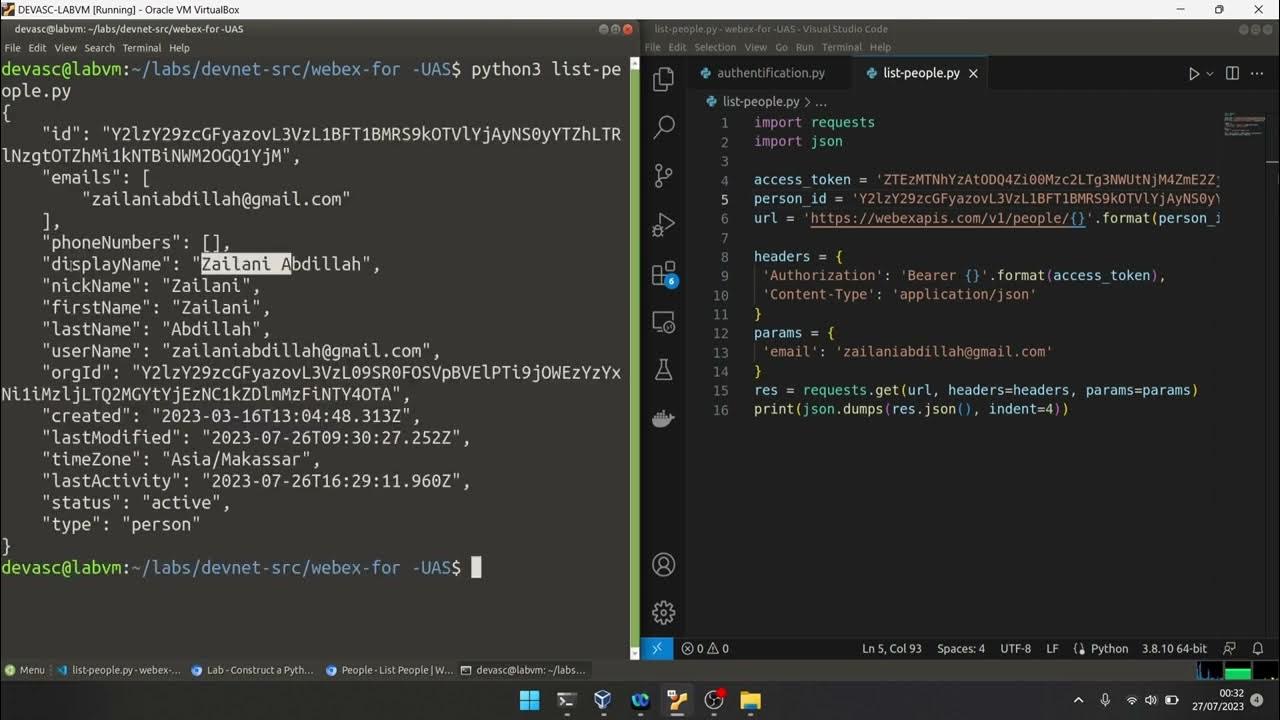 DevNet Lab 8.6.7 - YouTube