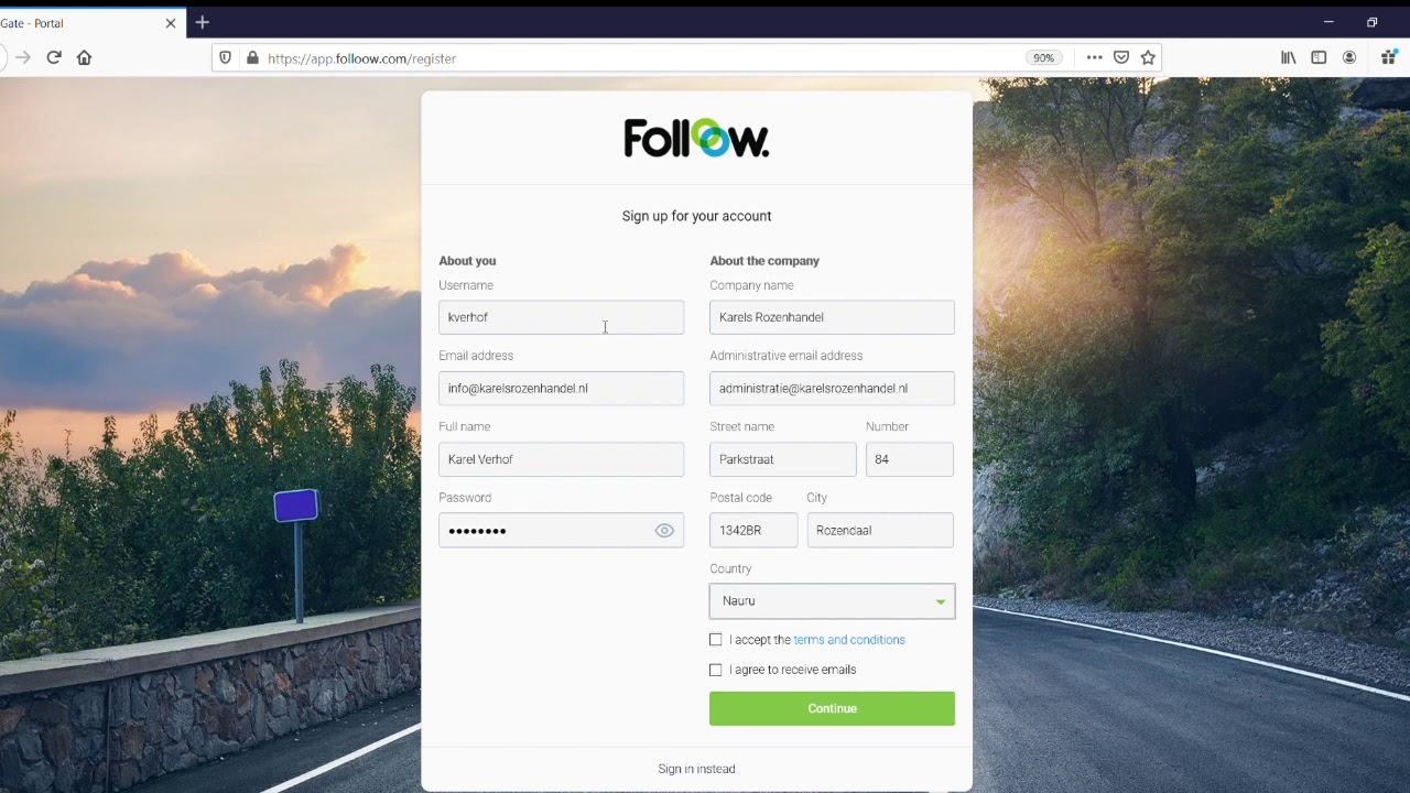 Folloow registreren account en activeren eerste tracker - YouTube