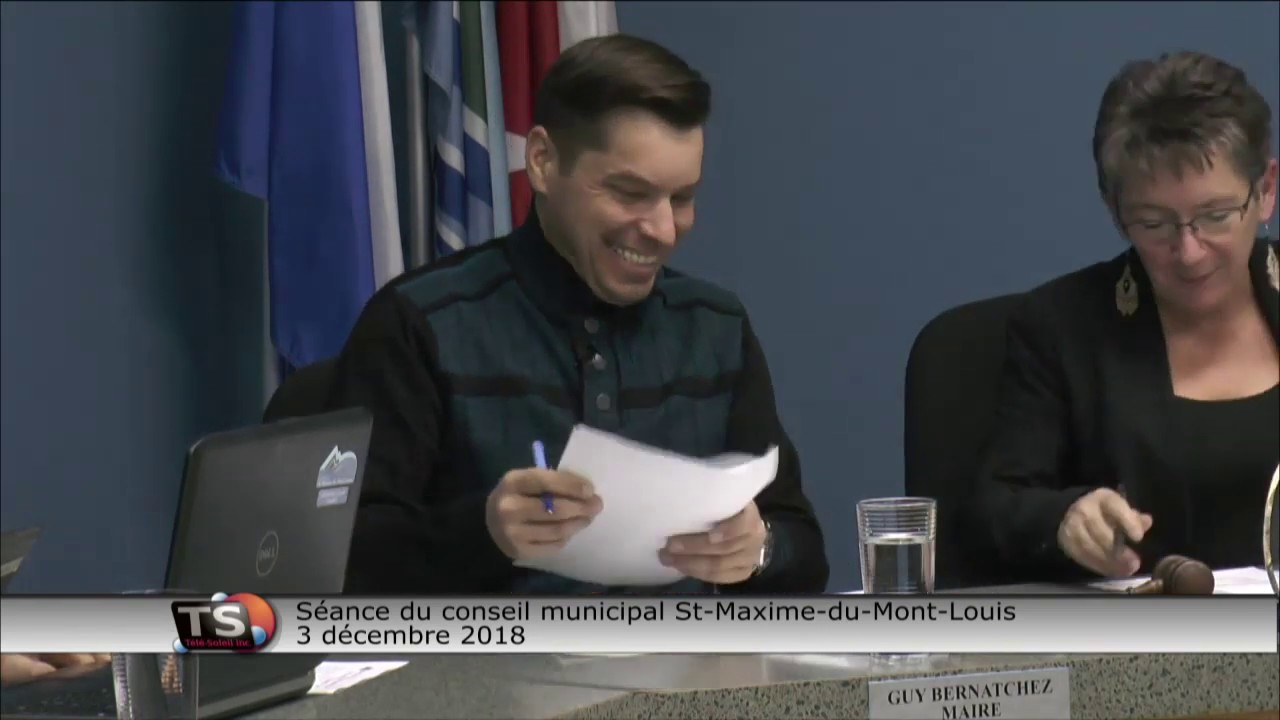 Séance du conseil St-Maxime-du-Mont-Louis en direct - 3 déc. 2018 - YouTube