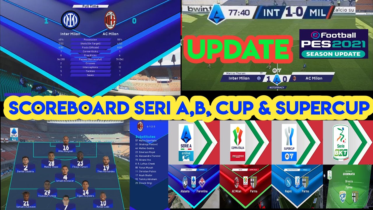 PES 2021 Scoreboards (V2, Serie A, B, Cup and Suppercup Italy Finally ...