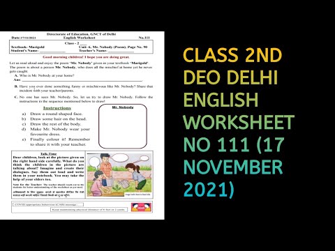 class 2nd deo delhi English 111 (17 Nov) by madam sherin