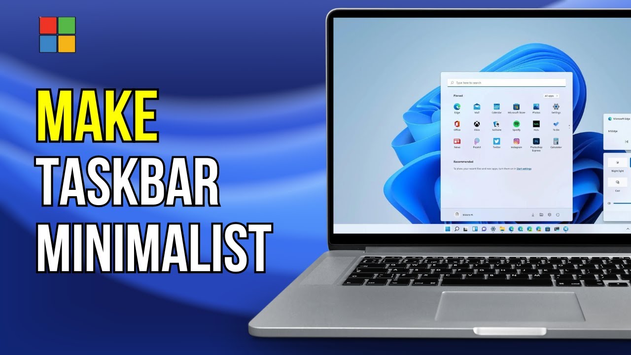 How to make Taskbar Smaller and Minimalist in Windows 11 (EASY) - YouTube