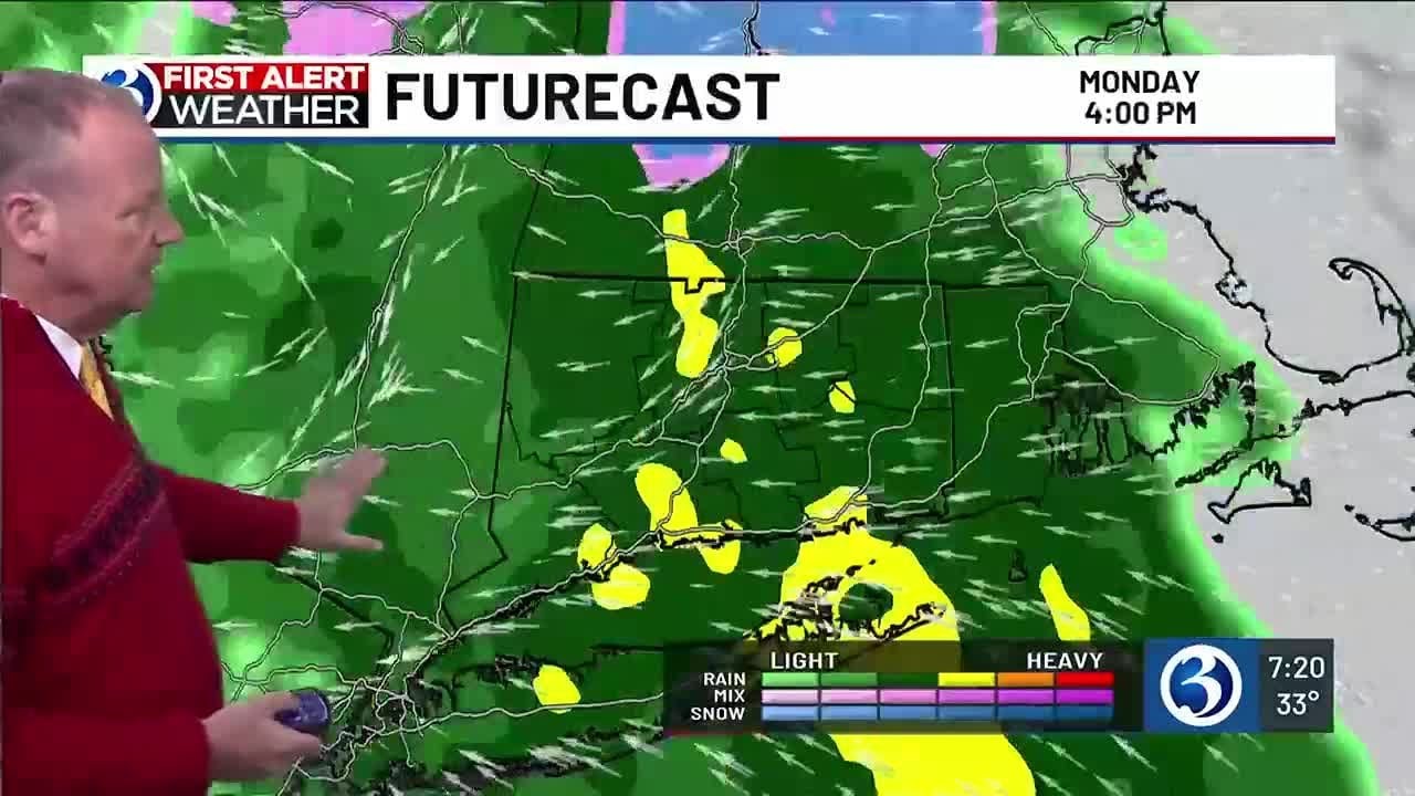FORECAST: Some rain Monday afternoon, heavy rain on Wednesday - YouTube