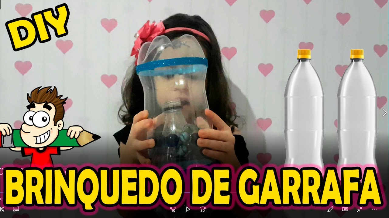Aprenda a fazer um brinquedo usando garrafa pet e bolinhas de gude ...