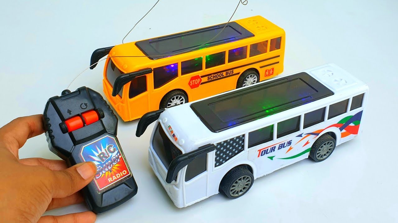 2 Rc Bus & 1 Remote Control | Rc Cars & Rc Bus - YouTube