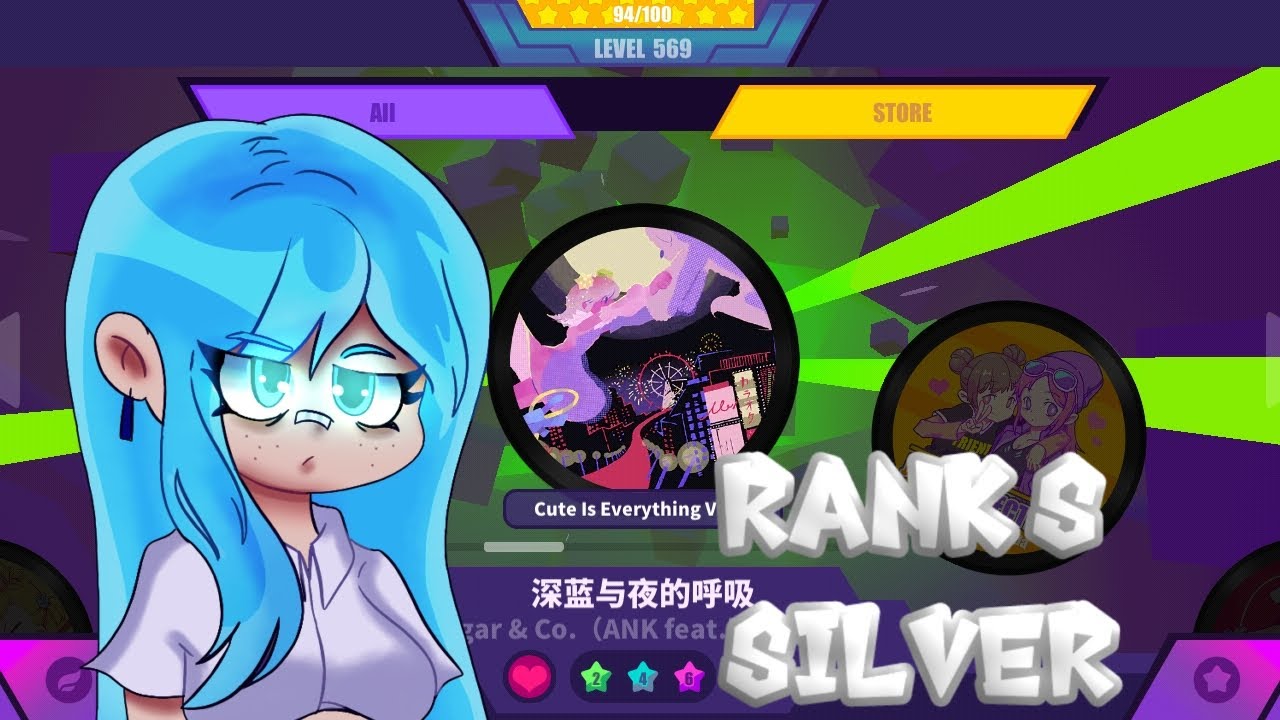 Muse Dash Gameplay: [深蓝与夜的呼吸]"Deep Blue and Breath of the Night"] Rank ...