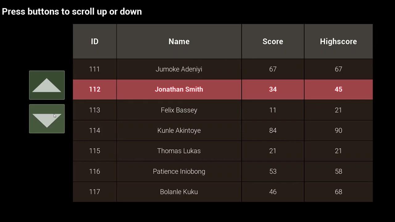UMG table-view pro. Scrolling - YouTube