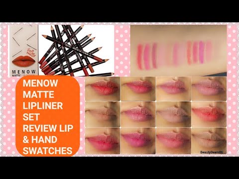 ME NOW SUPER MATTE Lip Liner Review Lip & Hand Swatches/Flipkart/ME NOW ...