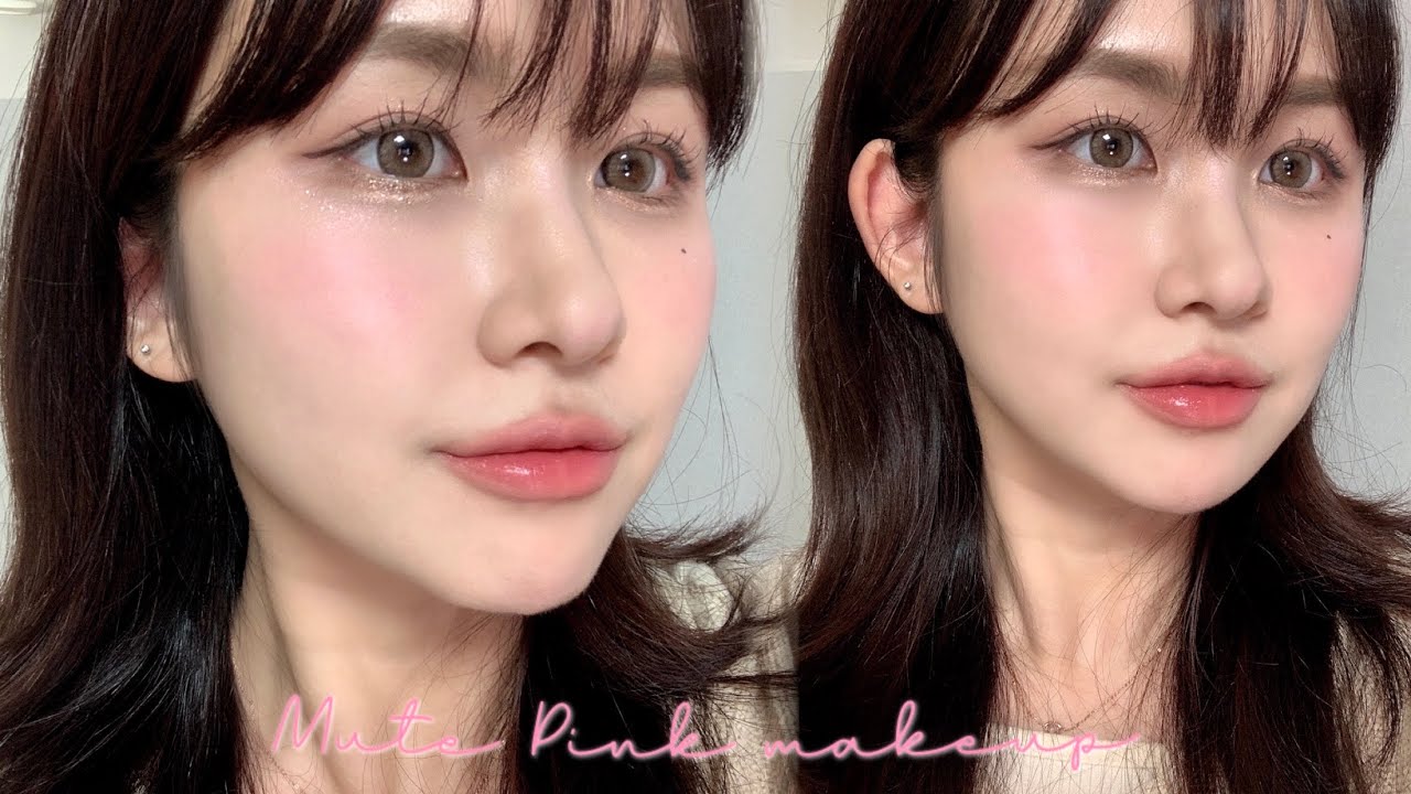 신상템들로 촉촉 뮤트핑크 메이크업💗헤라 스킨 래디언트 글로우 쿠션 롬앤 바인누드 에뛰드x조효진 그림자 쉐딩 하트퍼센트