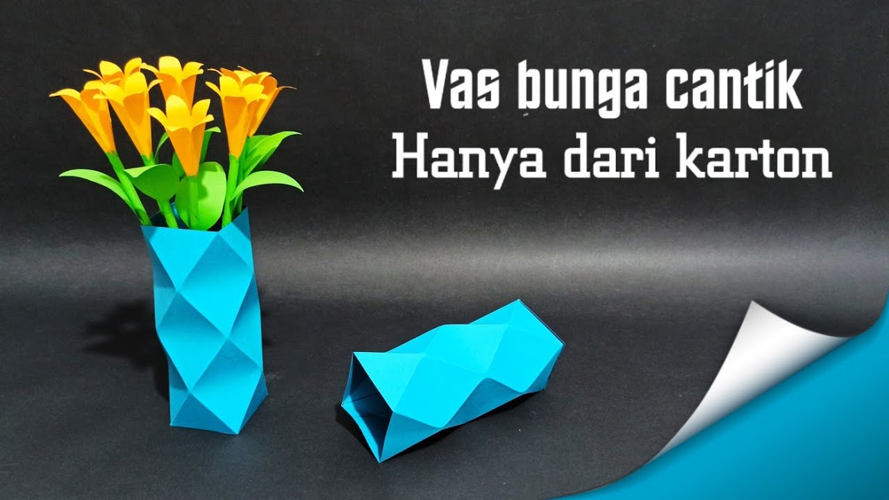 Vas bunga cantik hanya dari karton - Paper Craft - YouTube