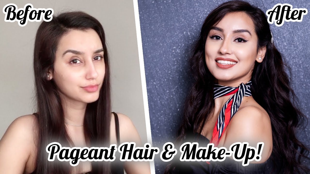 Tutorial | Pageant Hair & Make Up | Simple & Easy | - YouTube