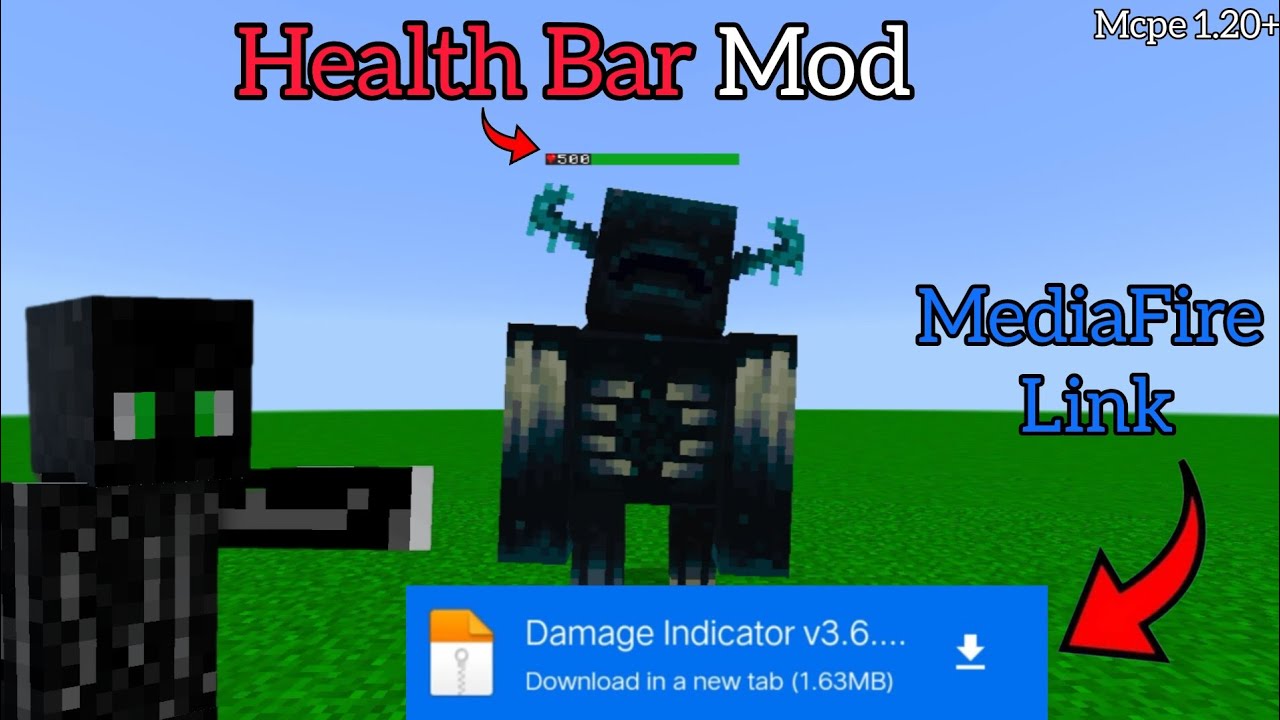 Health Bar Mod For Mcpe 1.20+ - YouTube