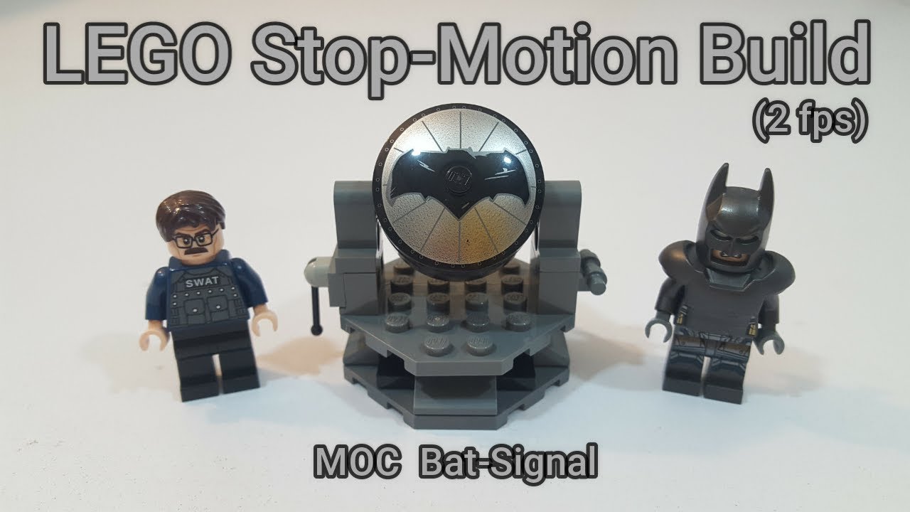 LEGO Stop-Motion Build - MOC Bat-Signal (2 fps) - How-To Tutorial ...
