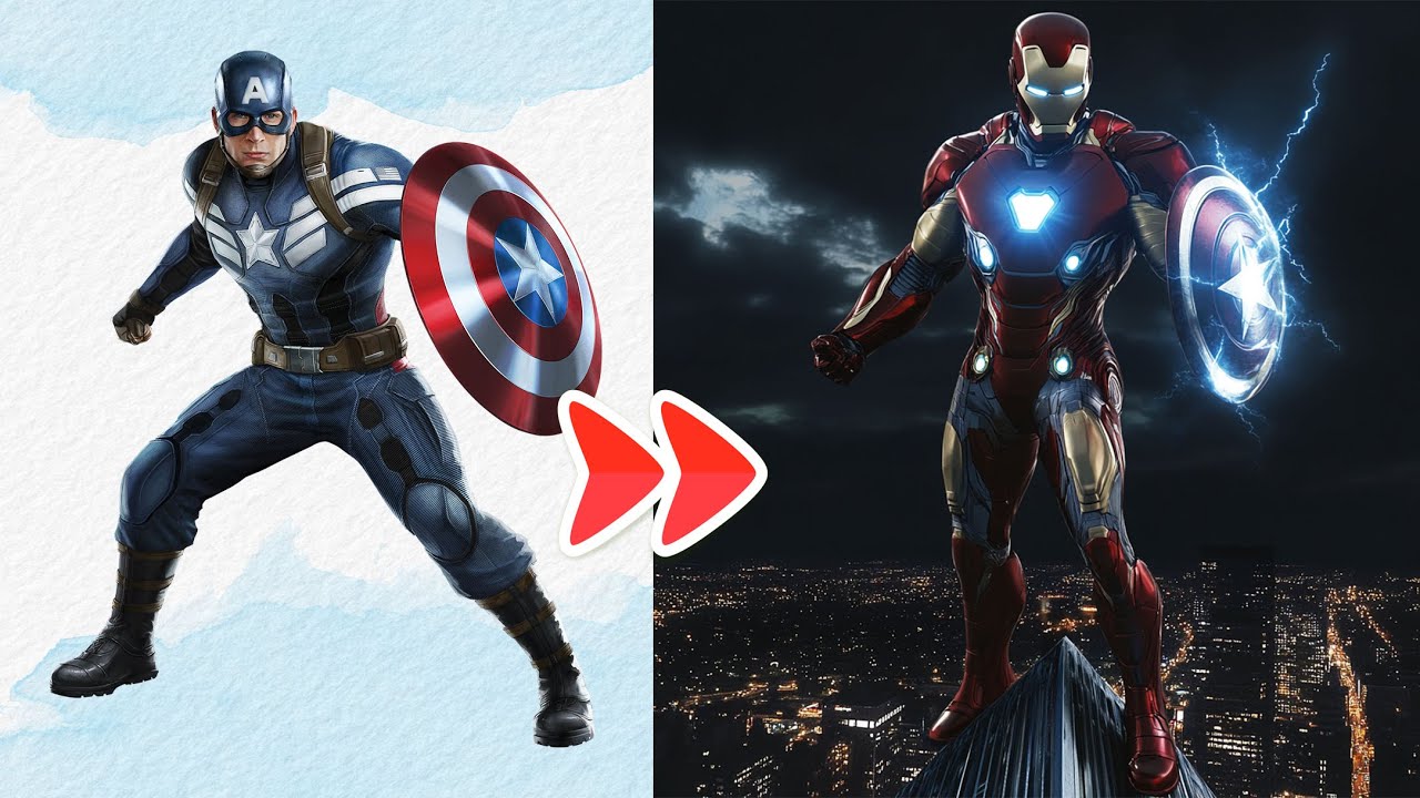 SuperHeros as Iron Man - Smart Ai Animation - YouTube