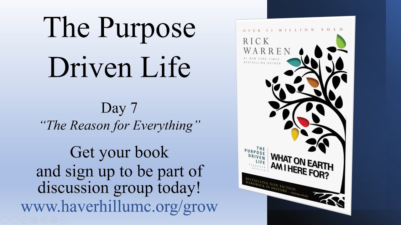 Purpose Driven Life - Day 7 - YouTube