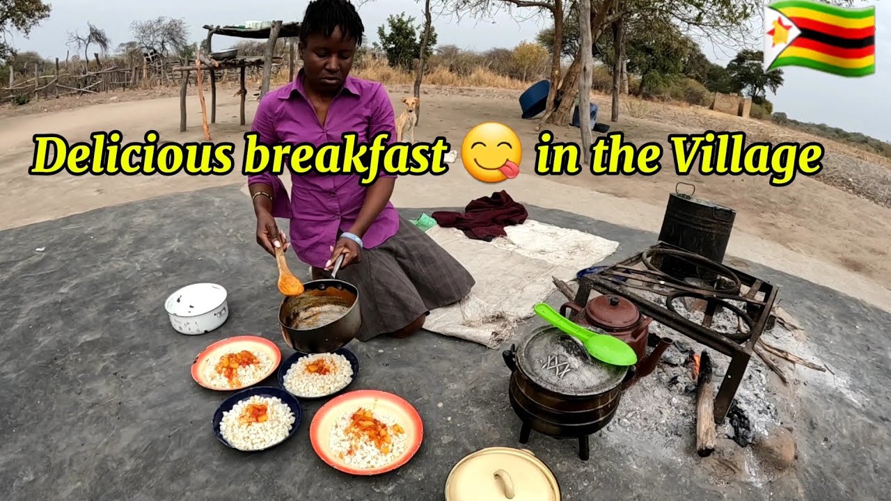 Serving Delicious Breakfast in the Village. Zimbabwean YouTuber - YouTube