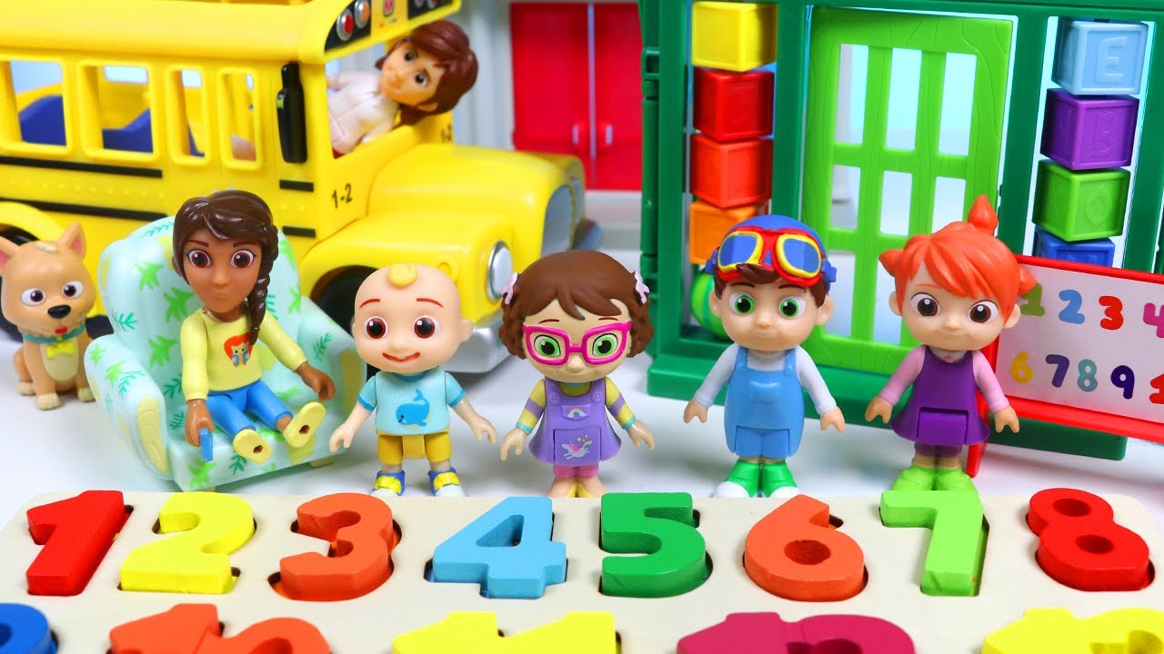 Learn Numbers And Counting With Cocomelon Friends At School! - YouTube