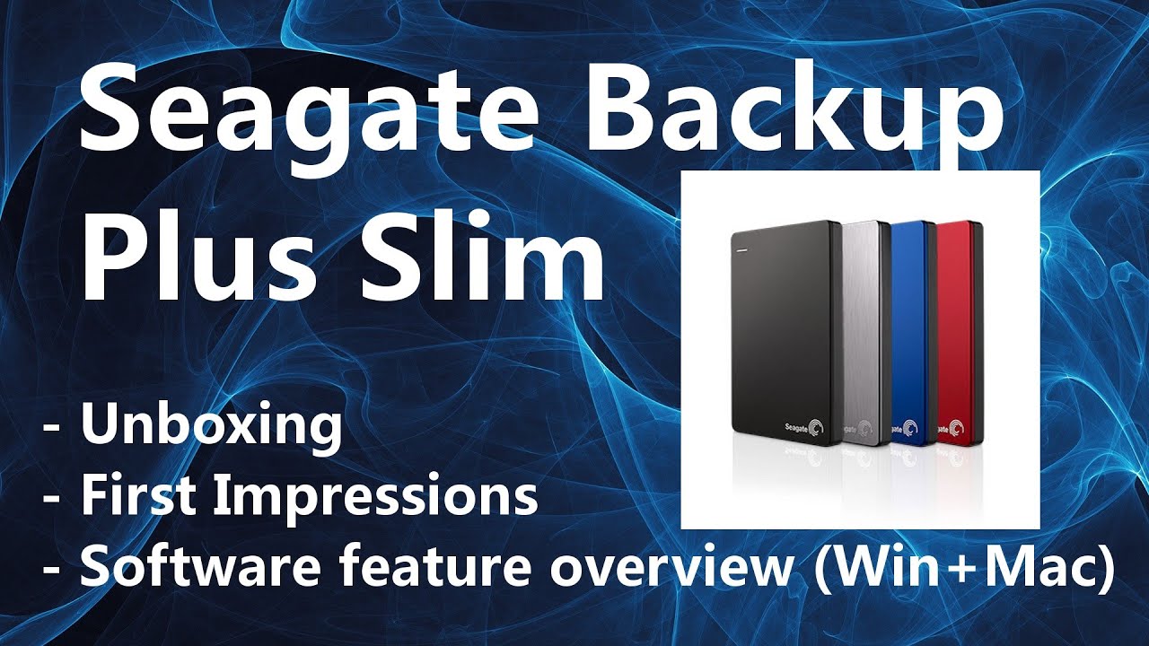 Seagate Backup Plus Slim unboxing and feature review - YouTube