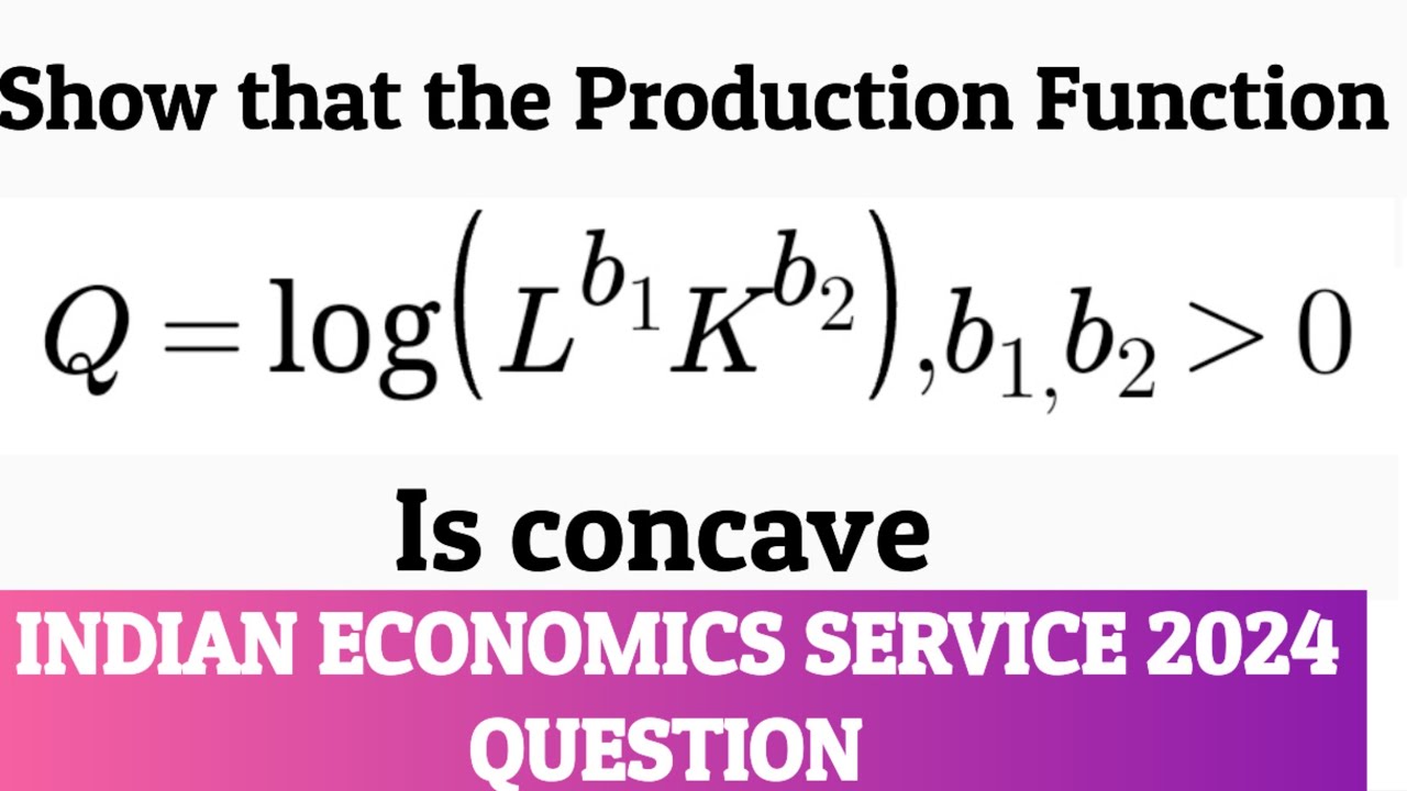 Show that the production function is concave . Positive SemiDefinite ...